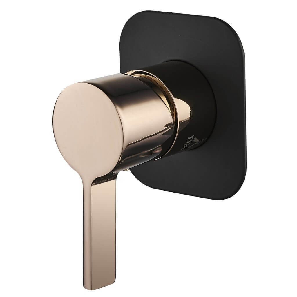 Vivo Oro Rosa Shower/Bath Mixer, Rose Gold & Black – Area Bathrooms